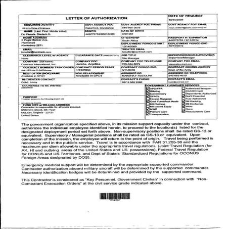 LETTER OF AUTHORIZATION | PDF