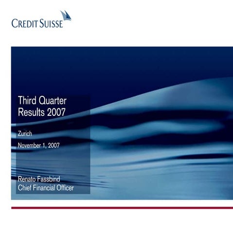 credit suisse Presentation slides | PDF