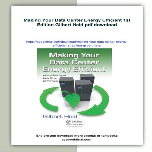 Making Your Data Center Energy Efficient 1st Edition Gilbert Held | PDF