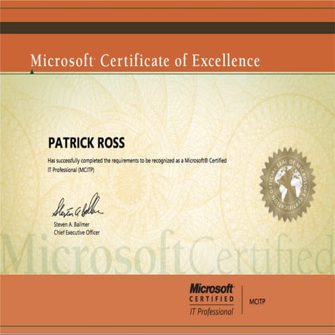 MCITP Micorsoft® Certified IT Professinal | PPT
