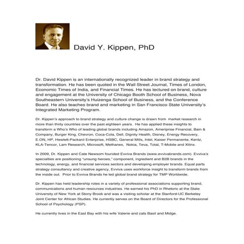 David Kippen Bio 2016 | PDF