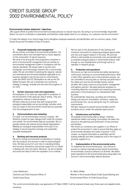 ISO 14001 2015 policy statement example | PDF