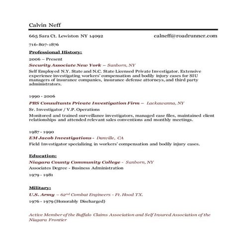CAL NEFF RESUME 2015 | DOCX