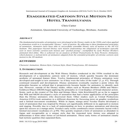 Exaggerated Cartoon Style Motion in Hotel Transylvania | PDF