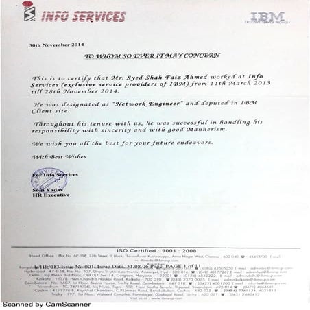 Exp & Relieving letter | PDF