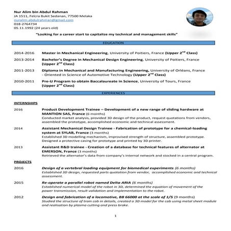 Resume Nur Alim | PDF