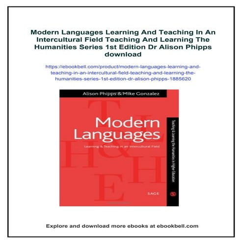 Modern Languages Learning And Teaching In An Intercultural Field ...