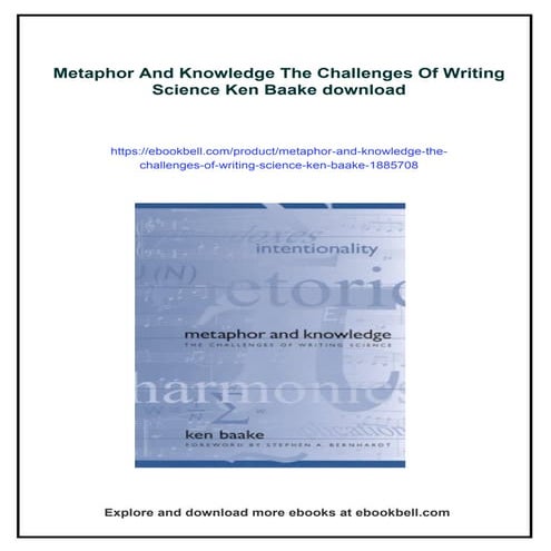 Metaphor And Knowledge The Challenges Of Writing Science Ken Baake | PDF