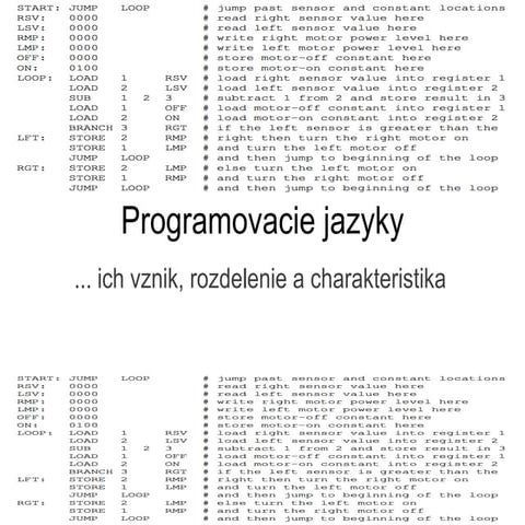Programovacie jazyky | PPT