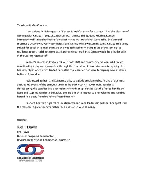 Reference Letter | PDF