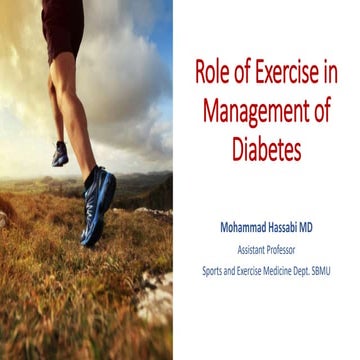 Roles of diabetes exercise | PPT