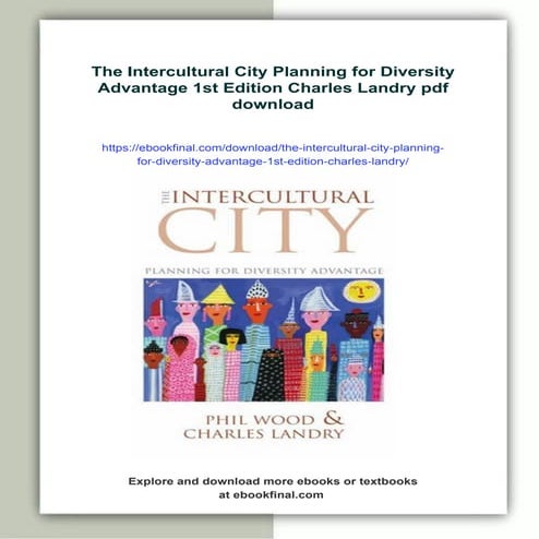 The Intercultural City Planning for Diversity Advantage 1st Edition ...