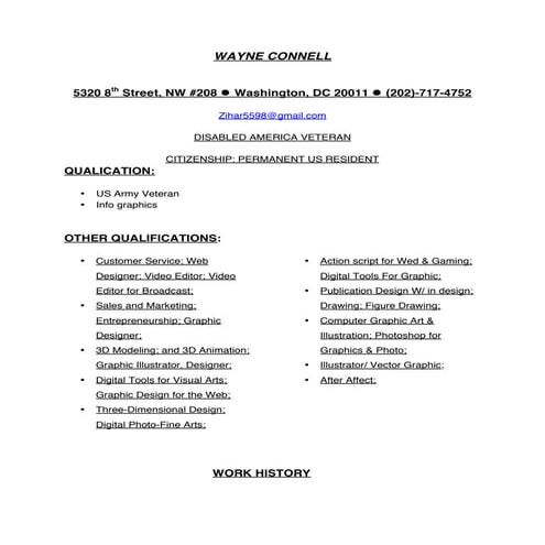 WAYNE CONNELL Resume | PDF