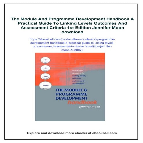 The Module And Programme Development Handbook A Practical Guide To ...