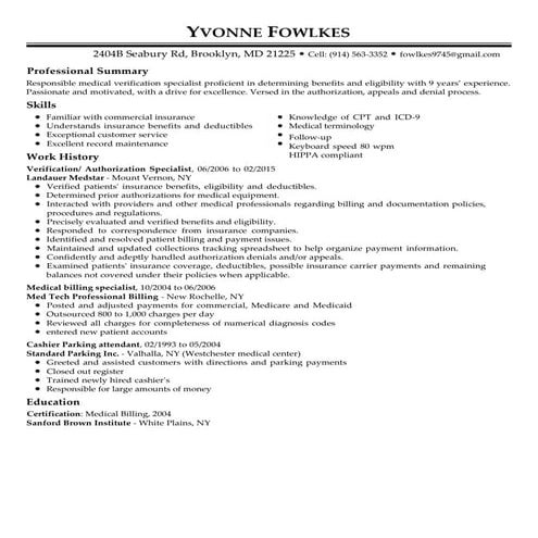 Resume of Wanda Nixon | DOC