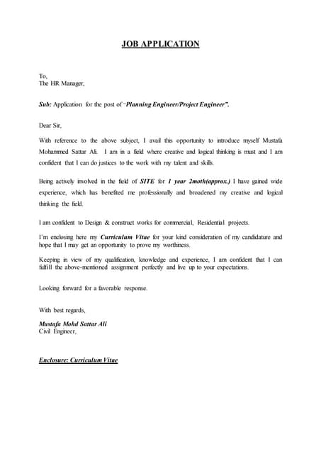 application for civil engineer | PDF