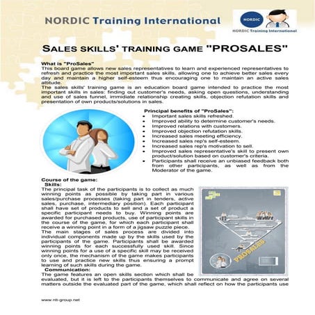 ProSales | PDF | Board Games and Puzzles | Games and Puzzles