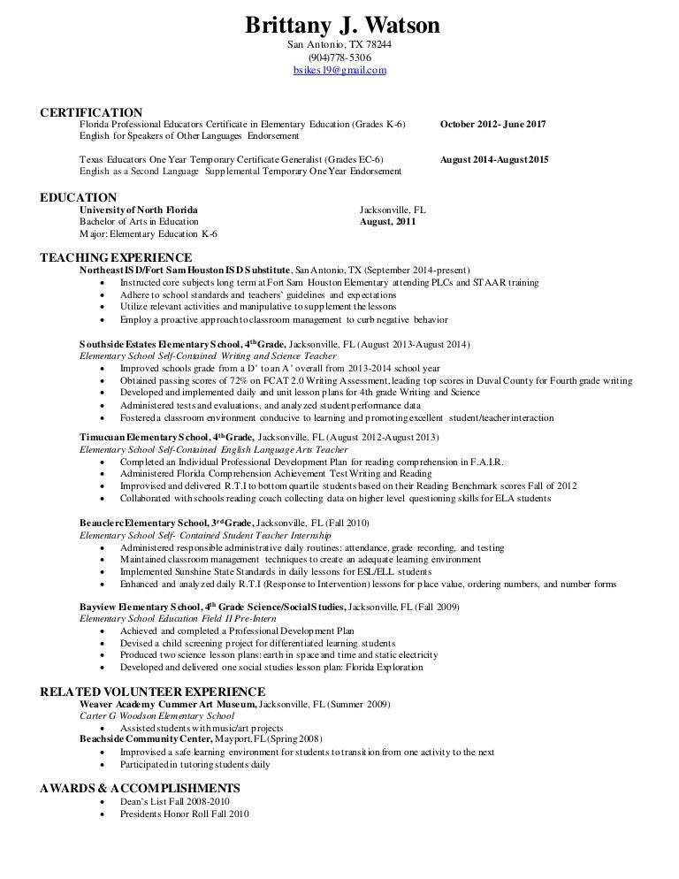 Education resume