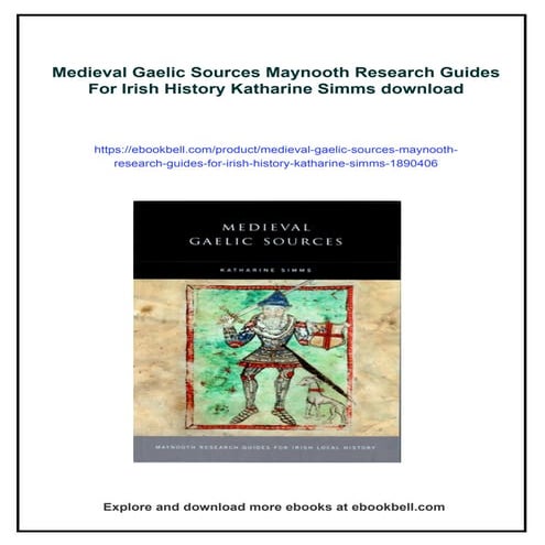 Medieval Gaelic Sources Maynooth Research Guides For Irish History ...