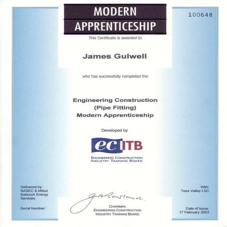 apprenticeship certificate | PDF | Construction Industry | Industries