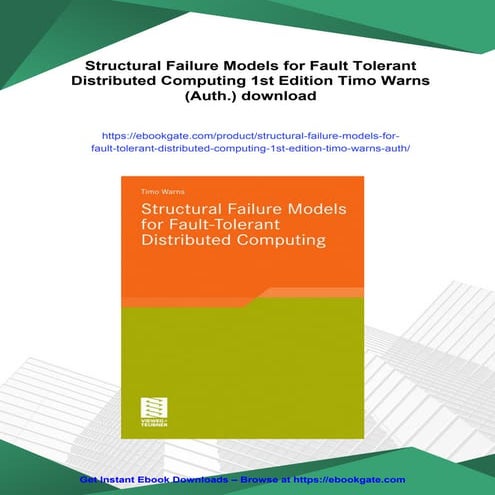 Structural Failure Models for Fault Tolerant Distributed Computing 1st Edition Timo Warns (Auth ...