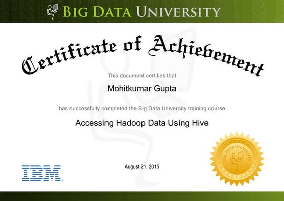 Accessing Hadoop Data Using Hive | PPT