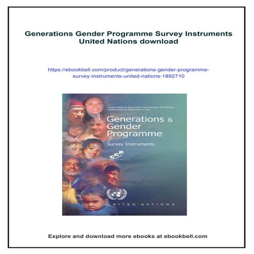 Generations Gender Programme Survey Instruments United Nations | PDF