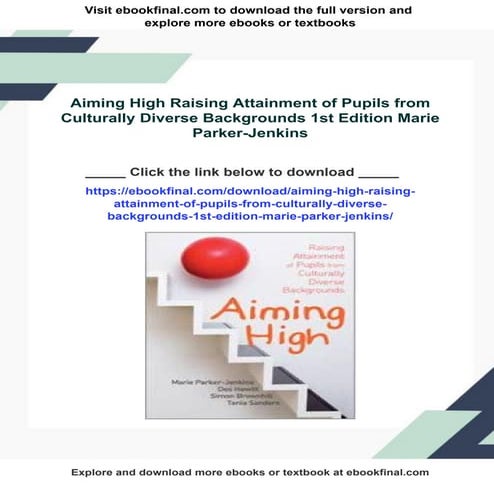 Aiming High Raising Attainment of Pupils from Culturally Diverse ...