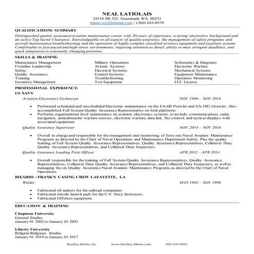 Aviation Resume | DOCX