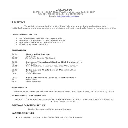 Aparajita_Puri_CV | PDF