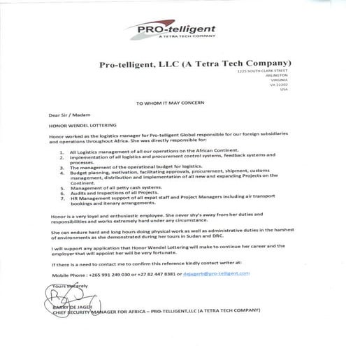 Honor Letter of Referal | PDF