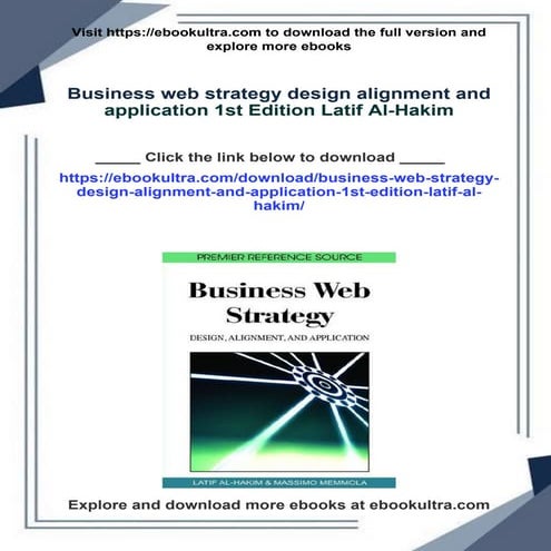 Business web strategy design alignment and application 1st Edition ...