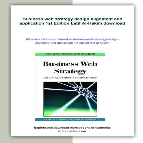 Business web strategy design alignment and application 1st Edition ...