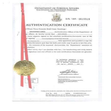 Master's Degree Authenticated Documents | PDF