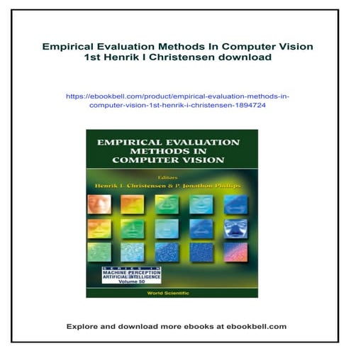 Empirical Evaluation Methods In Computer Vision 1st Henrik I Christensen | PDF