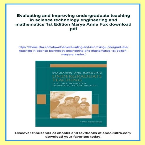 Evaluating and improving undergraduate teaching in science technology ...