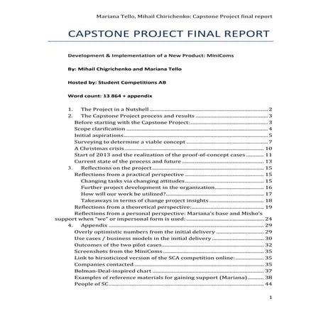 CAPSTONE FINAL REPORT | PDF