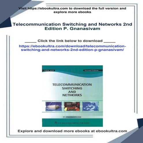 Telecommunication Switching and Networks 2nd Edition P. Gnanasivam | PDF