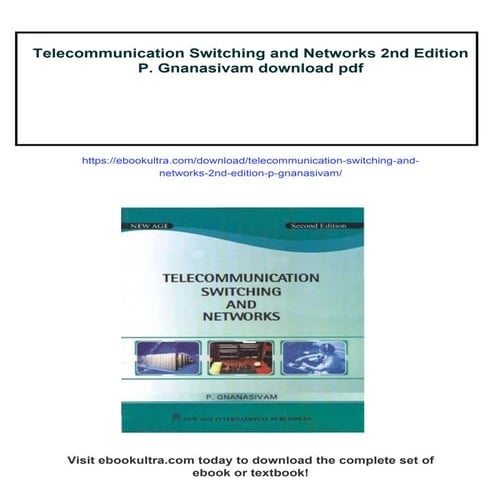 Telecommunication Switching and Networks 2nd Edition P. Gnanasivam | PDF