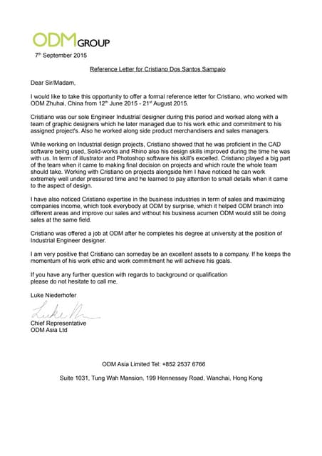 Diego Reference Letter | PDF