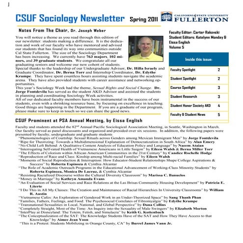 CSUF Newsletter 2011 | PDF