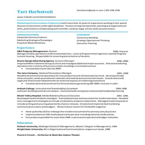 Teri Resume | DOCX