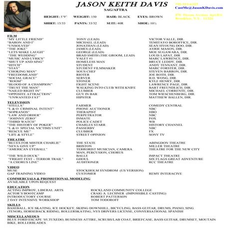 Brenda's acting resume | PDF