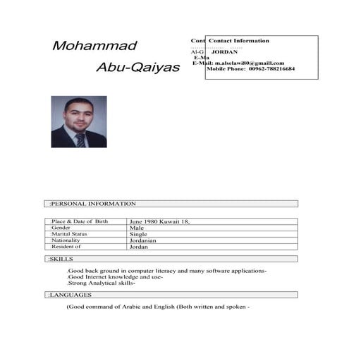 Khaled Tantawy CV | DOC