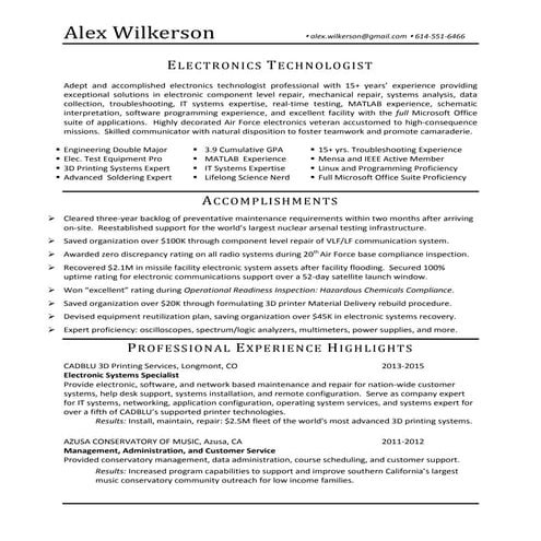 JPL Intern Resume - 28May2015 | PDF