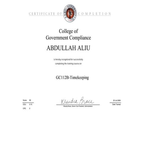 Certificate - Code of Business Condact Tier 2 | PDF