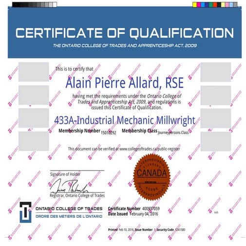 433A-Industrial Mechanic Millwright Red Seal | PPT