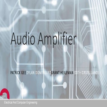 Audio Amplifier Presentation | PPTX