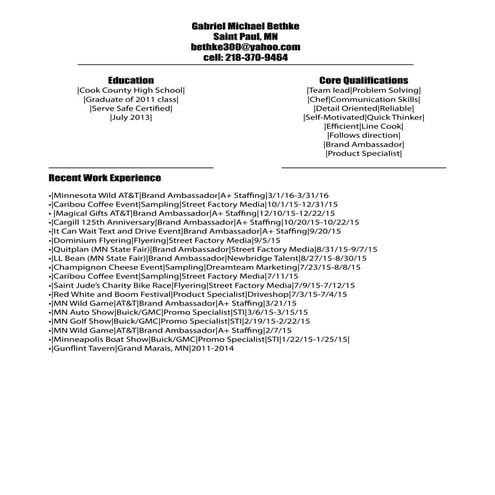 Jack Halbach Resume | DOC
