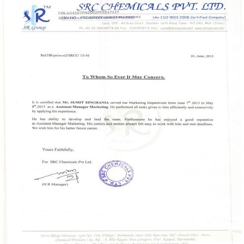 Experiance Letter | PDF